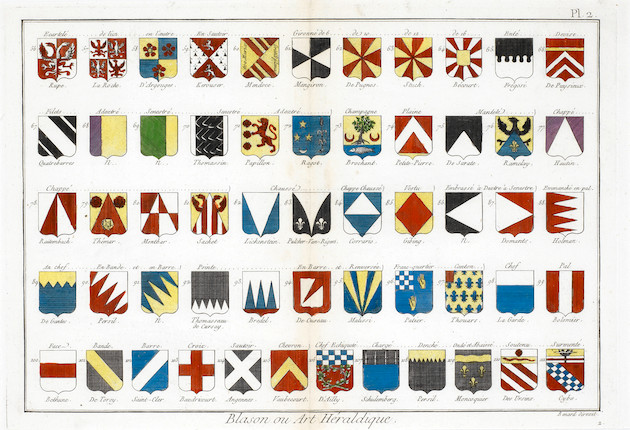 Bonhams : A set of twelve framed 18th century engravings of French ...