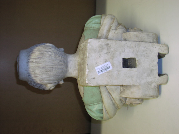 Bonhams : A small ship's figurehead, 20x16x12ins.(51x41x31cm)