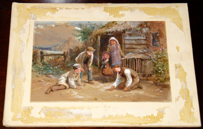 Bonhams : James Hardy Jnr. (British, 1832-1889) Playing marbles