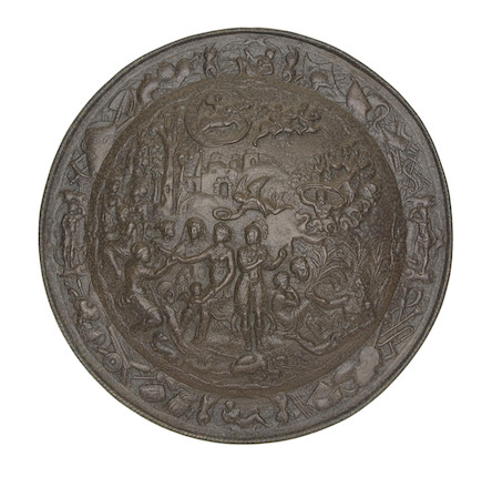 Bonhams : Two Decorative Circular Cast-Iron Shields In Italian ...