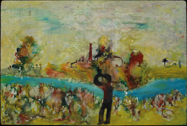 Bonhams : Sidney Nolan (1917-1992) Girl and dog, Kiata, Wimmera c.1943 ...