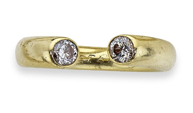 Bonhams : A diamond two-stone torque ring, by Paul Spurgeon