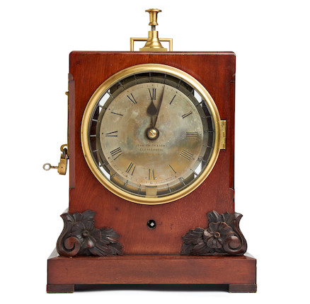 Bonhams : A 19th century mahogany night watchman's clock John Smith ...