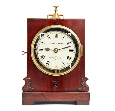Bonhams : A Victorian single fusee mahogany night watchman's clock ...