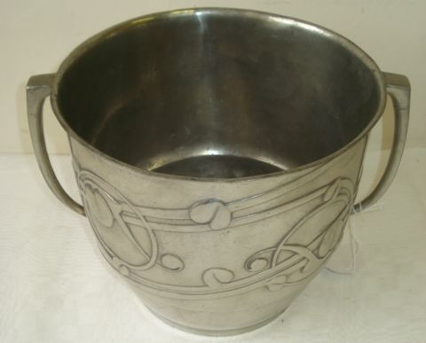 Bonhams : A Tudric polished pewter planter, after a design by Archibald ...