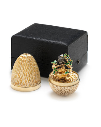 Bonhams : STUART DEVLIN Three cased silver, silver-gilt and enamelled ...