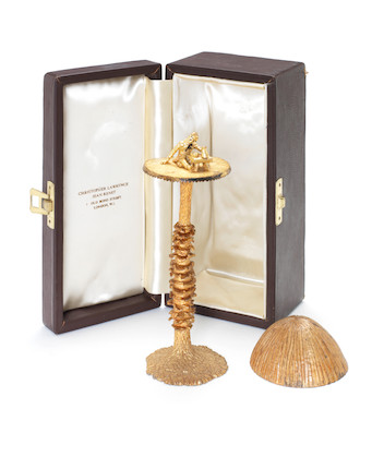 Bonhams : STUART DEVLIN A cased silver and silver-gilt surprise egg ...