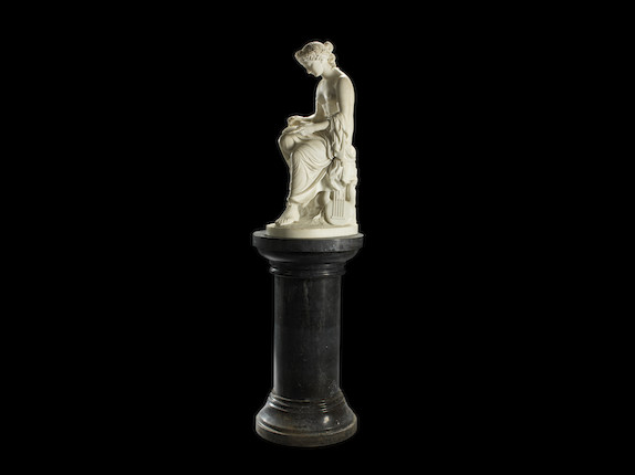 Bonhams William Brodie Scottish 1815 1881 A Sculpted White Marble Figure Of Corinna Also