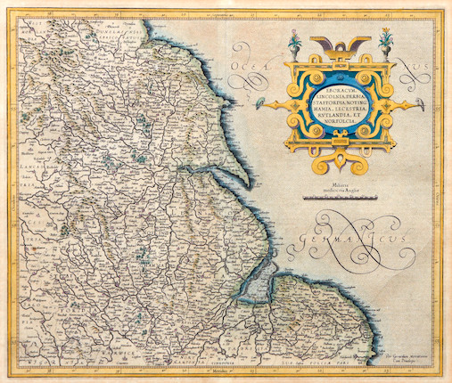 Bonhams : Gerhard Mercator (Flemish, 1512-1594), Eastern England ...