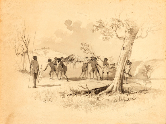 Bonhams : Samuel Thomas Gill (Australian, 1818-1880) Native Burial ...