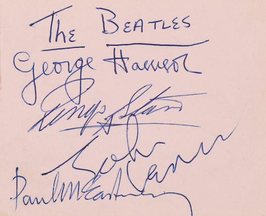Bonhams : The Beatles An autograph book signed by the Beatles, The ...