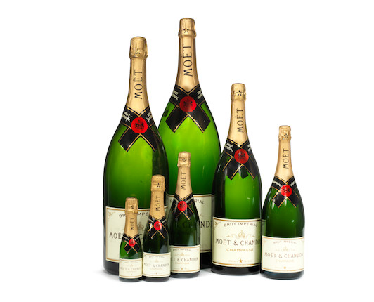Bonhams : A graduated display set of seven Moet & Chandon champagne ...