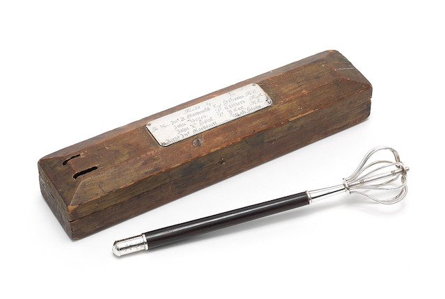 Bonhams : A late 18th/early 19th century silver-mounted wood molinet ...