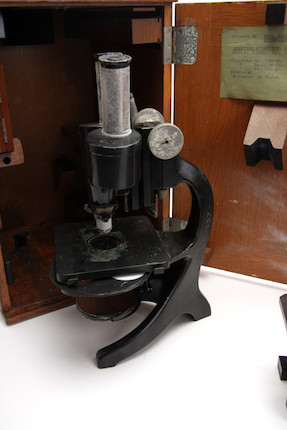 Bonhams : An early 20th century compound binocular cased microscope (2)