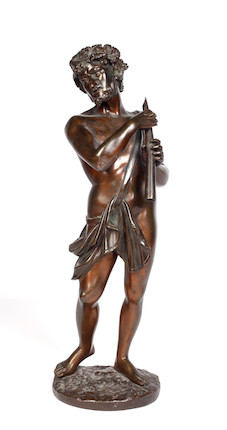 Bonhams : A 19th century bronze figure of Pan