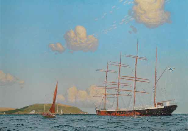 Bonhams : Charles Pears (British, 1873-1958) 'The Lawhill off Falmouth'
