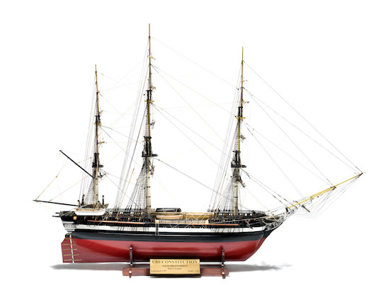 Bonhams : A large well made modern model of the American frigate, USS ...
