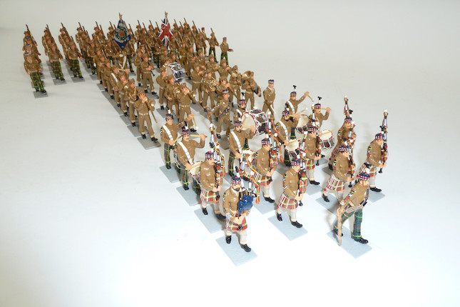 Bonhams : V Day Marching Column part 6 The Scots and Irish with Colours ...