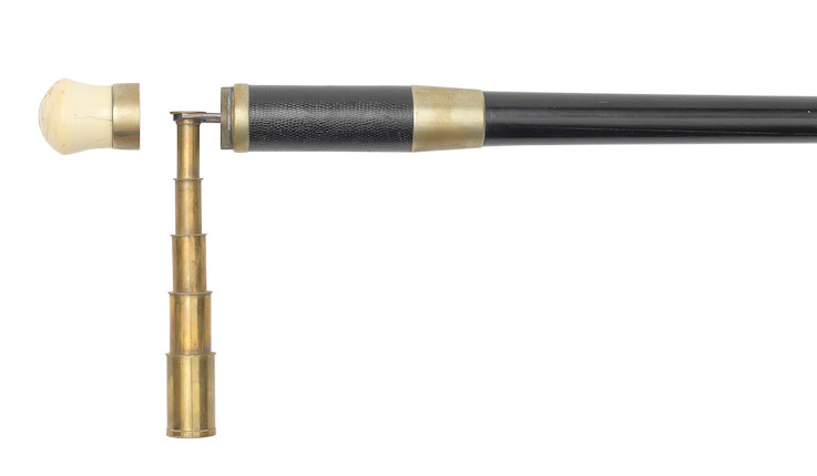 Bonhams : A walking stick telescope, English, early 20th century,