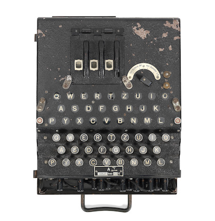 Bonhams : A rare Enigma three rotor enciphering machine, German, circa ...
