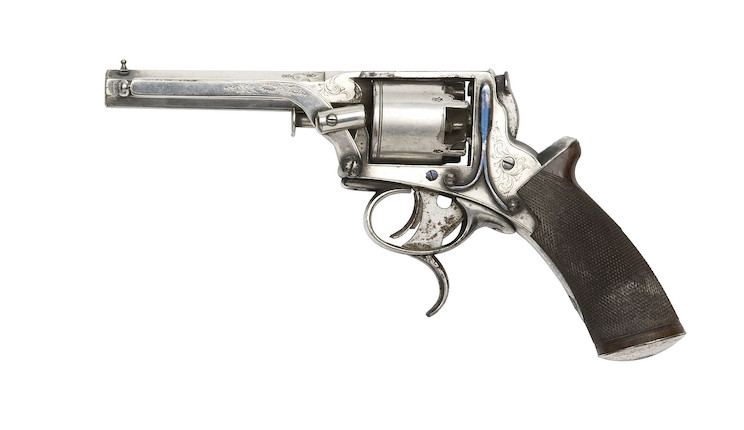 Bonhams : An 80-Bore Tranter Patent Third Model Five-Shot Self-Cocking ...