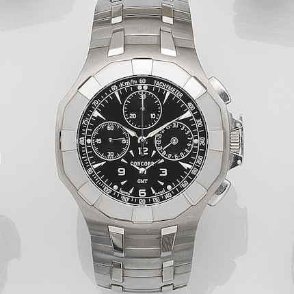 Bonhams : Concord. A stainless steel automatic chronograph bracelet ...