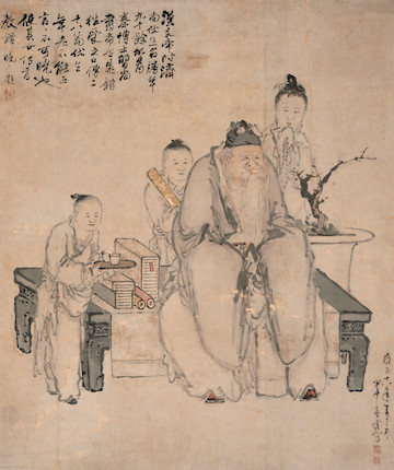 Bonhams : Huang Shen (1687-1772) Han Scholar Fu Sheng