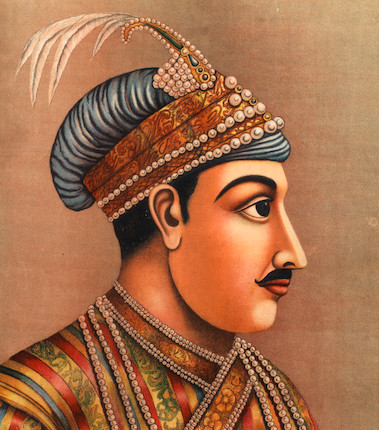 Bonhams : Four portraits of Mughal emperors or noblemen India, 20th ...