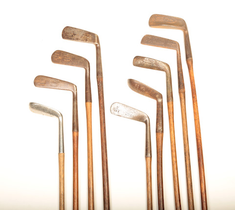 Bonhams : A collection of 26 wooden shafted putters To include an ...