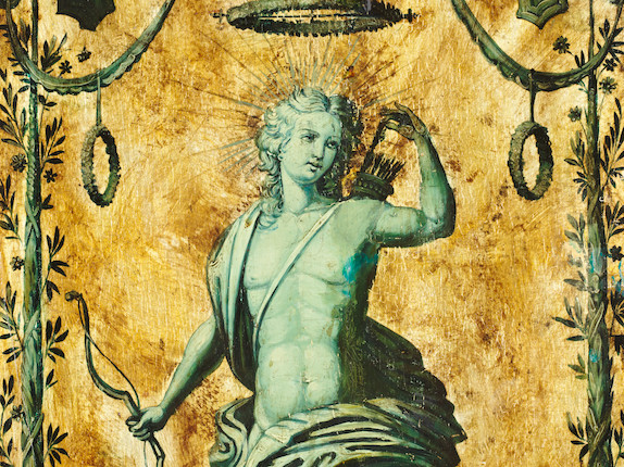 Bonhams : A set of six painted wood panels after the Twelve Months ...