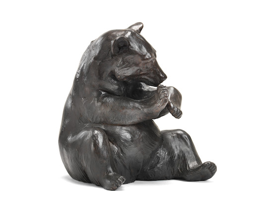 Bonhams : Nick Bibby (British, born 1960) Seated Bear 23cm high
