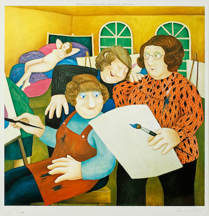 Bonhams : Beryl Cook (British, 1926-2008) The Art Class (I)
