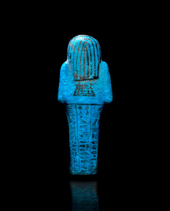 Bonhams : An Egyptian bright blue glazed composition shabti for ...