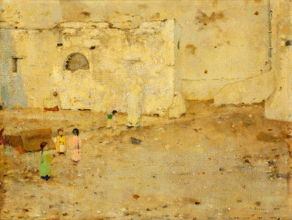 Bonhams : Henry Bishop (British, 1868-1939) 'The White Wall, Tangiers'