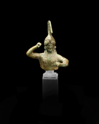Bonhams : A Greek bronze bust of Athena Palladion