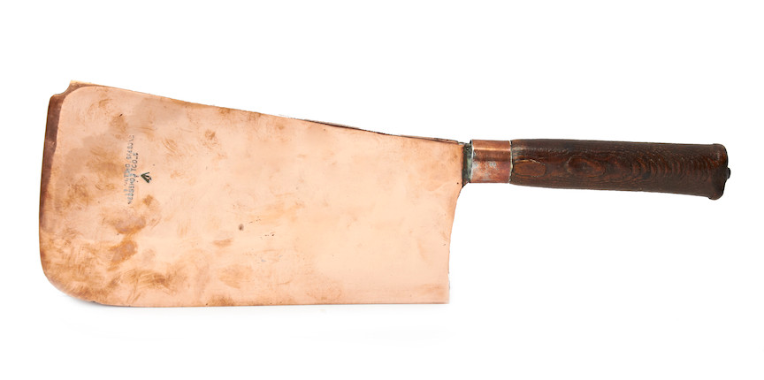 Bonhams : A late 19th/early 20th century copper and ash meat cleaver ...