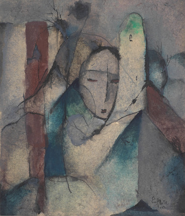 Bonhams : Ewald Platte (German, 1894-1985) Café scene