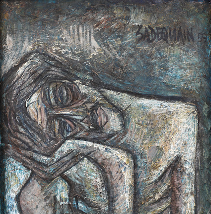 Bonhams : Sadequain, Sitting Figure, 1959 Sitting Figure