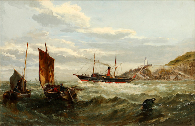 Bonhams : Samuel W. Calvert (British, 19th Century) Steam boat and ...