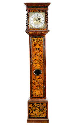 Bonhams : A late 17th century walnut marquetry longcase clock ...