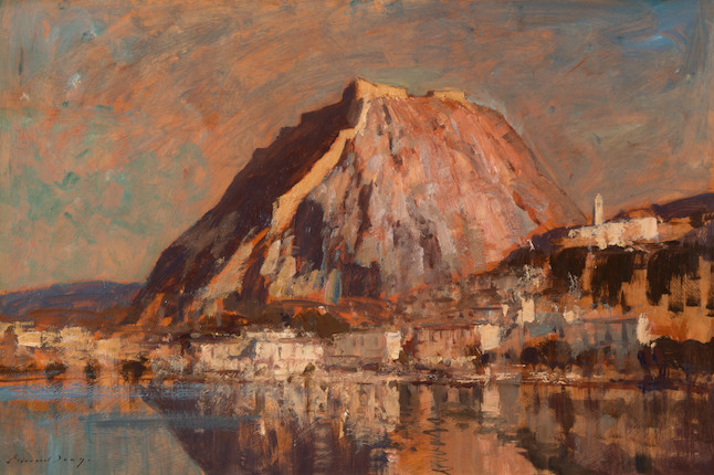 Bonhams : Edward Seago, RWS (British, 1910-1974) 'Evening sunlight ...