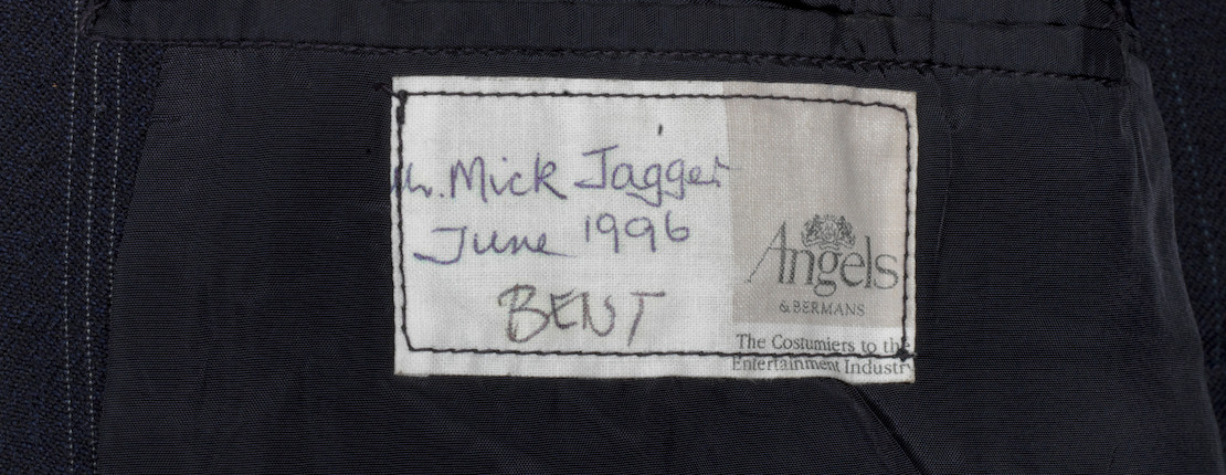 Bonhams : Mick Jagger A navy blue pin-striped three piece suit made for ...