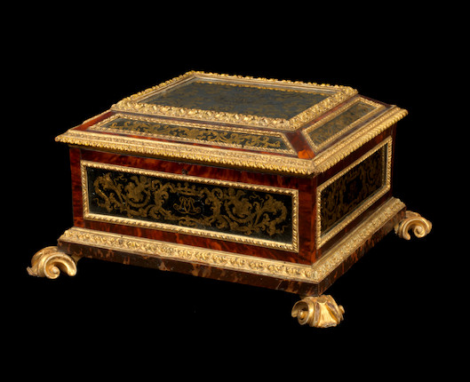 Bonhams : An Italian early 18th century giltwood, parcel-gilt, red and ...