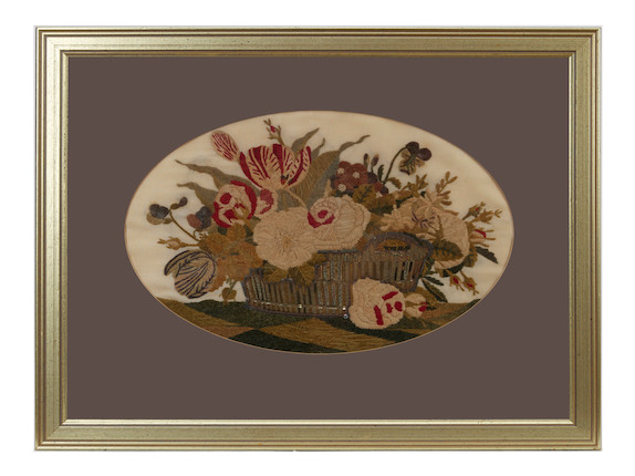 Bonhams : Three late 18th century needlework pictures