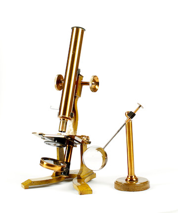 Bonhams : A good late 19th century R & J Beck brass monocular compound ...