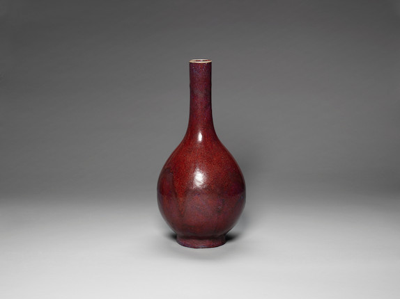 Bonhams : A large flambé-glazed pear-shaped vase 18th/19th century