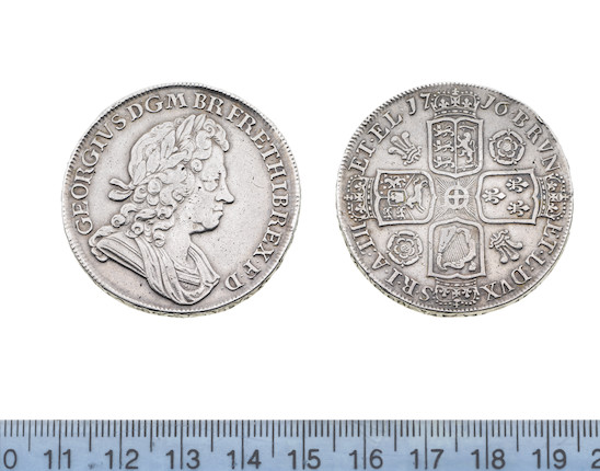 Bonhams : George I, 1714-27, Crown, 1716, laureate and draped bust left,