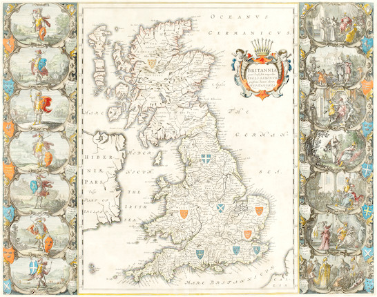 Bonhams : BRITISH ISLES - HEPTARCHY BLAEU (WILLEM and JAN) Britannia ...