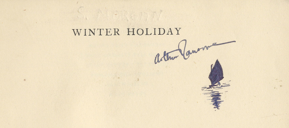 Bonhams : RANSOME (ARTHUR) Winter Holiday, FIRST EDITION, SIGNED BY THE ...