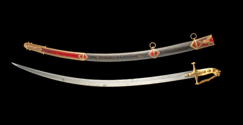 Bonhams : An ivory and gilt brass hilted Officer's Sabre in the Tipu ...